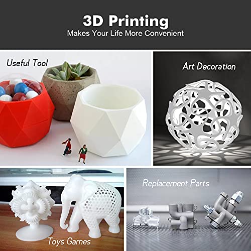 JAYO 3D Printer Filament, PLA 1.75mm Dimensional Accuracy +/- 0.02mm, 3D Printing Material fit for FDM 3D Printers, PLA Black 1kg