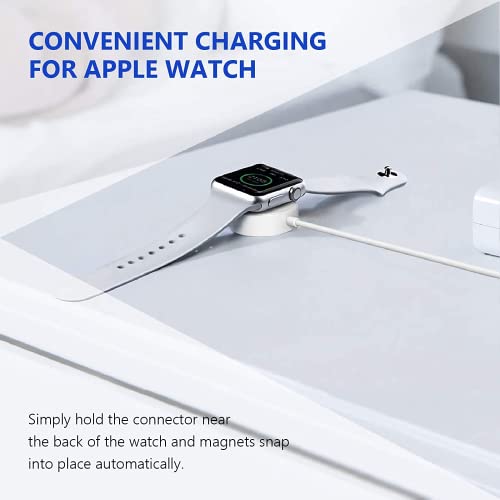 Watch Charging Charger Cable [MFi Certified] Compatible with Apple iWatch Series 7 6 SE 5 4 3 2 1 (38mm 40mm 41mm 42mm 44mm 45mm) - 3.9FT- White