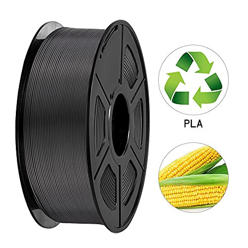 JAYO 3D Printer Filament, PLA 1.75mm Dimensional Accuracy +/- 0.02mm, 3D Printing Material fit for FDM 3D Printers, PLA Black 1kg