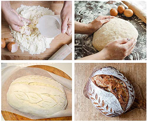 Bread Lame Dough Scoring Tool - Slashing Knife with 10 Razor Sharp Blades Sets and Leather Cover
