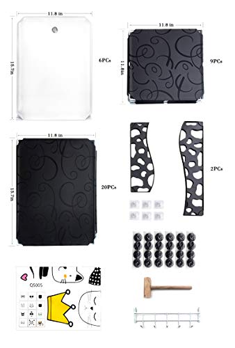 C.G Life 6-Tiers Stackable 24-30 pairs Freestanding Shoe Storage Cabinets with Adjustable Shelving,Black Shoe Shelf Organizer for Bedroom, Closet, Entryway, Dorm Room,Garage,Shoe Rack have 6 cubes
