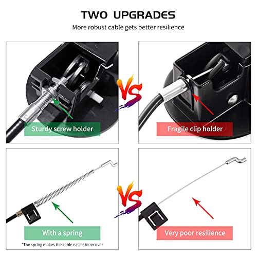 Baridwon 2 Set Recliner Replacement Parts, Durable Recliner Release Pull Handle with Recliner Pull Cable, Repair Replacement Parts Compatible with Most Furniture of Recliner Chair Sofa Couch