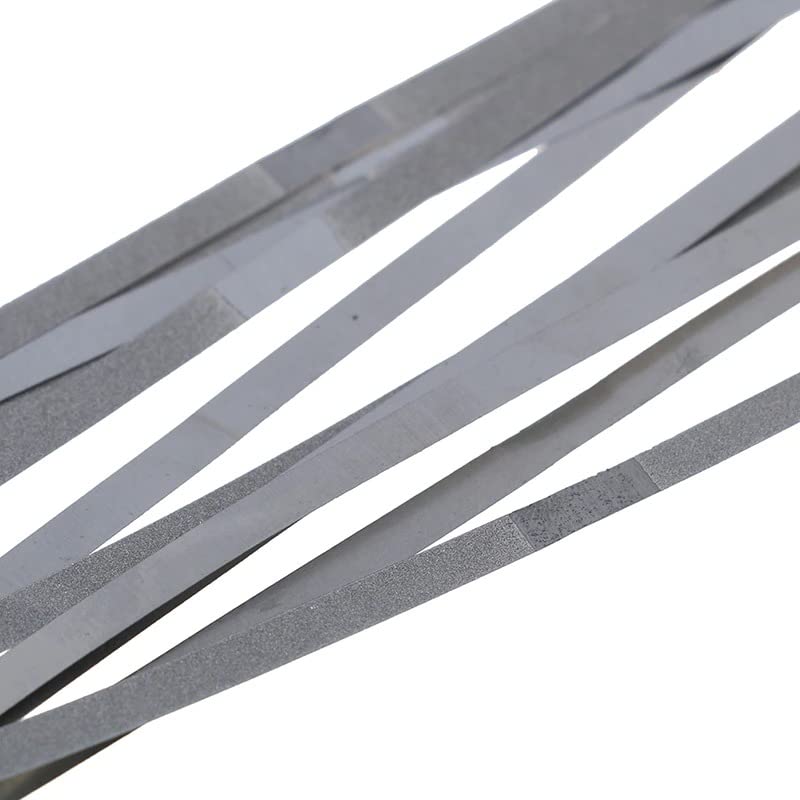 BELEON Dental Diamond Strips - Medium 5pcs 4mm x 145mm - Dental Stainless Steel Strips Abrasive for Contouring Teeth Sanding Strip Gross Reduction Polishing Teeth File Grinding Tooth Polisher