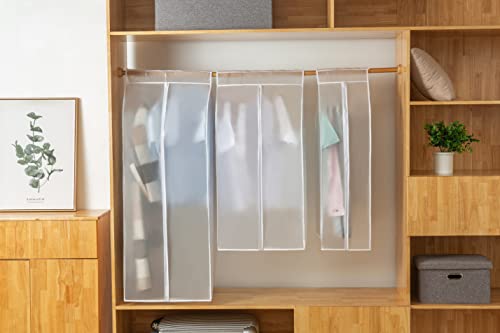 XIAKE Garment Cover Moth-proof Dust Cover Coat Hanging Clothes Storage Bag Premium Thickened Clothing Organizer Moisture-proof Dust-proof Clothes Cover (24"L * 20"W * 35"H)