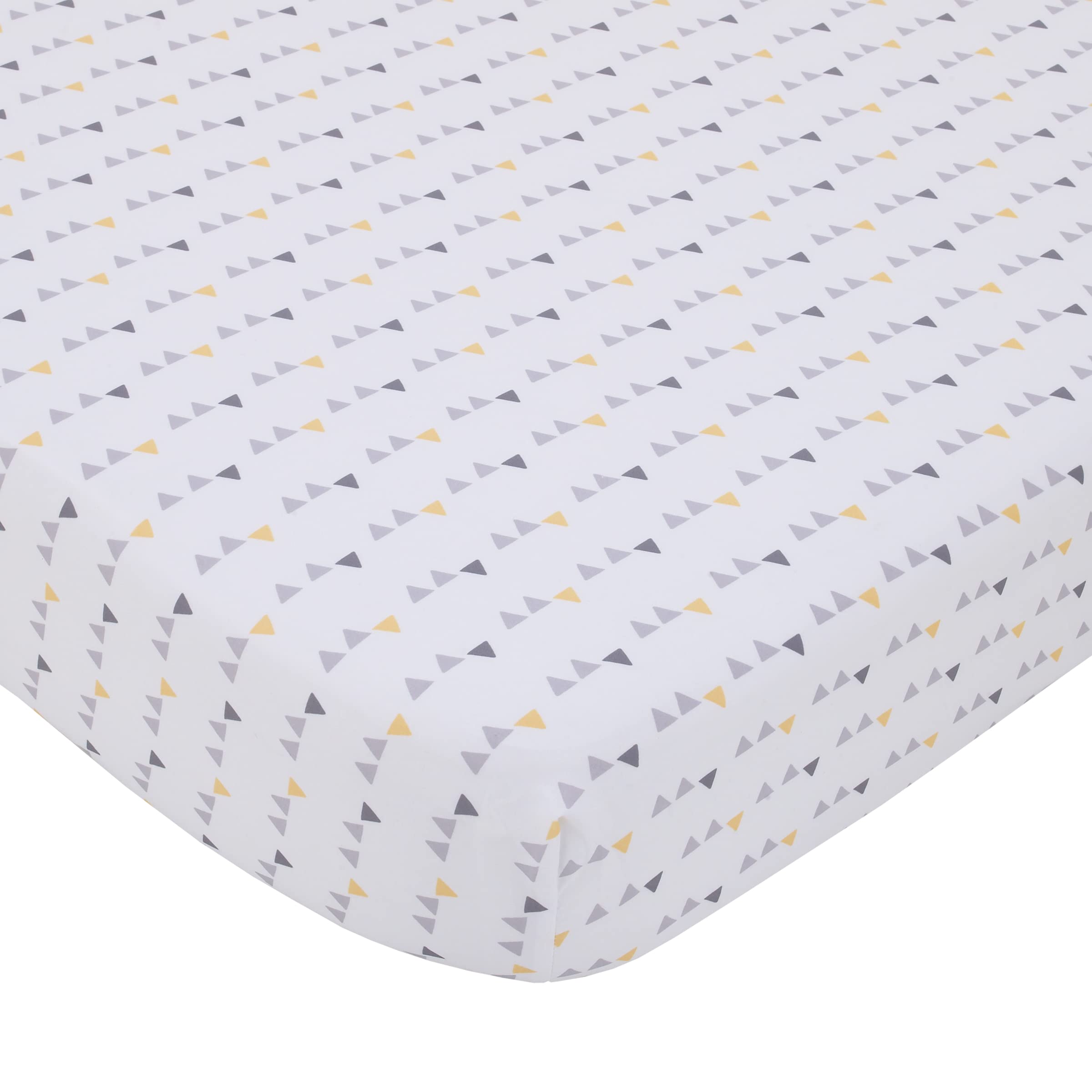 NoJo Little Love Grey and White Chevron 3 Piece Crib Bedding Set - Comforter, Fitted Crib Sheet and Dust Ruffle