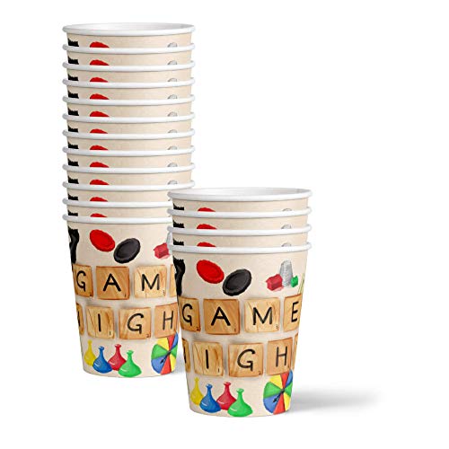 Game Night Party Supplies Set Plates Napkins Cups Tableware Kit for 16