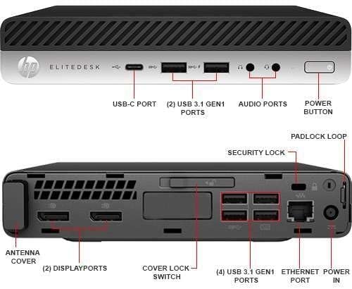 HP 800 G3 Mini High Performance Desktop Intel i5 16GB DDR4 New 1TB M.2 NVMe SSD WiFi BT Dual Monitor Support Wirless Keyboard & Mouse Win10 Pro, i5-7500 3.40GHz (Renewed)