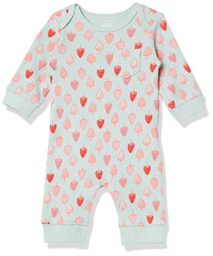 Amazon Essentials Baby Girls' Long-Sleeve Coveralls, Pack of 3, Pink, Berry, 12 Months