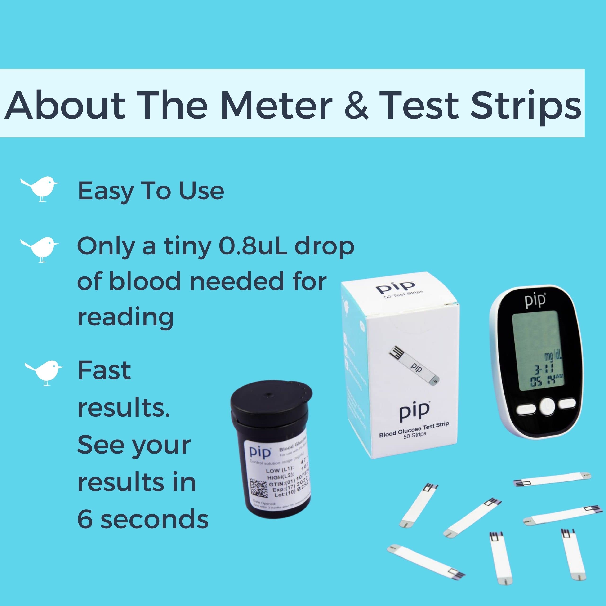Pip Complete Kit | 1 Meter, 50 Test Strips, 50 Lancets