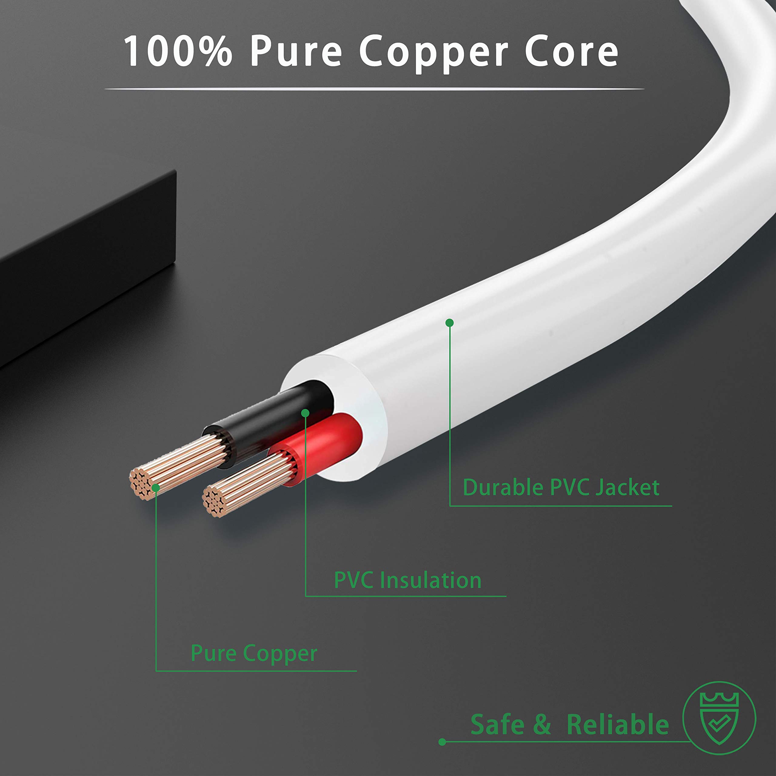Bicmice Magnetic USB DC Charger Cable Replacement Charging Cord-2 Pack(6mm/0.24in)