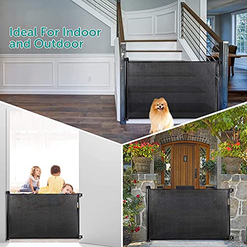 LIKOVSCI Magic Pet Gate Dog Gates for The House,Baby Cat Mesh Gates for Doorways,Kitchen,Living Room,Bedroom,Stairs,Easy Install Anywhere,8 Hooks