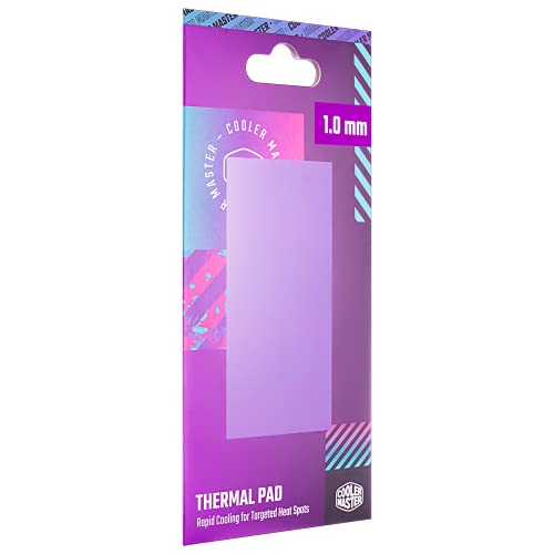 Cooler Master Thermal Pad 1.0 mm High Performance Thermal Pad, Conductivity W/m.k= 13.3m, Nano Elements Rapid Cooling, Double-Sided Adhesive for Electronics and Devices (TPX-NOPP-9010-R1)
