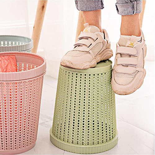 Hosaire Waste Basket Trash Can Kitchen Waste Basket with Cover for Bathroom Home Office Dorm Kids Room 1 Pcs