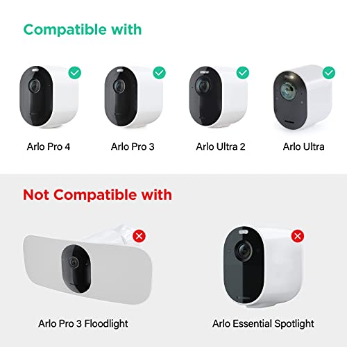 OLAIKE 16ft/5m Indoor Outdoor Weatherproof Magnetic Charging Cable for Arlo Pro 3/Pro 4/Ultra/Ultra 2,with Power Adapter Continuously Charging,NOT Compatible with Arlo Pro 3 Floodlight,White