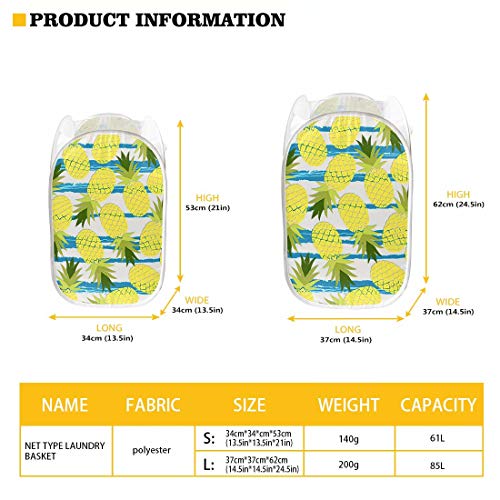 NDISTIN Popup Laundry Hamper Grey Wolf Print Foldable Pop-up Mesh Hamper Dirty Clothes Basket Great Laundry Bag Sturdy Rectangle Laundry Sorters Home Travel Use Easy to Open 14.5x24.5in