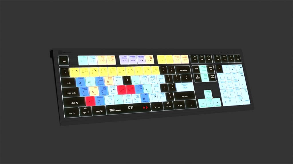 Logickeyboard Backlit 'Astra2' Designed for Composing in Steinberg Cubase on Mac • p/n LKB-CBASE-A2M-US