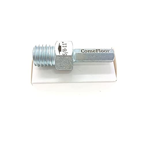 ComeFloor Core Drill Bit Arbor Adapter for Threaded Diamond Hole Saw 3/8" Hex to 5/8"- 11 Male Drill Sanding Attachment Arbor Shaft Adapter