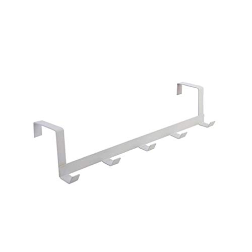 Coat Clothes Hanger, Versatile 5-Hook Design Punch-Free Wall Mounted Over Door Hook for Kitchen