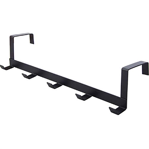 Coat Clothes Hanger, Versatile 5-Hook Design Punch-Free Wall Mounted Over Door Hook for Kitchen