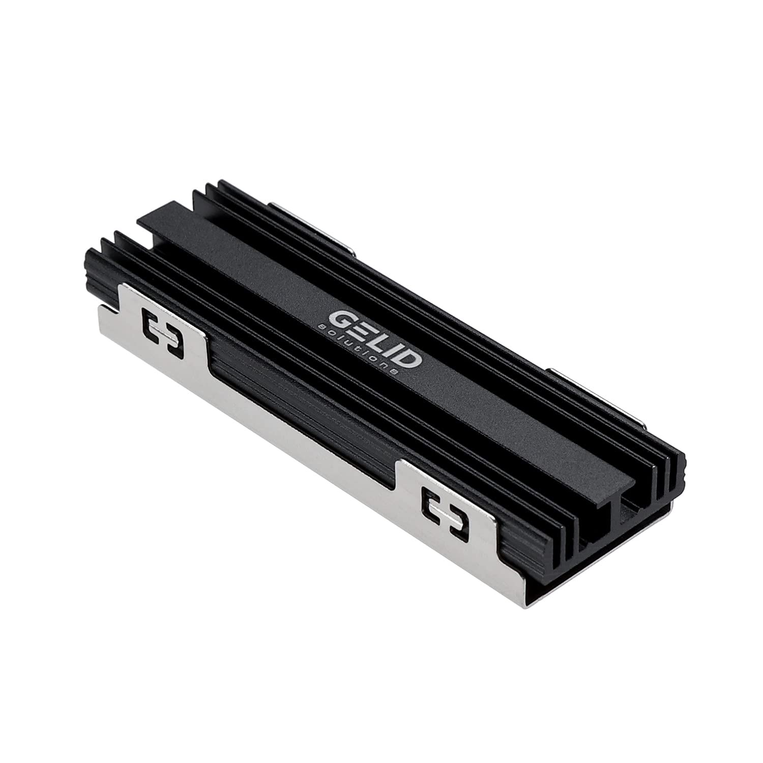 Gelid Solutions Icecap M.2–SSD Cooler with Thermal Throttling–M.2 2280 SSD Compatible–Aluminum Heatsink-Thermal Pad Included-72x23x10-Silver