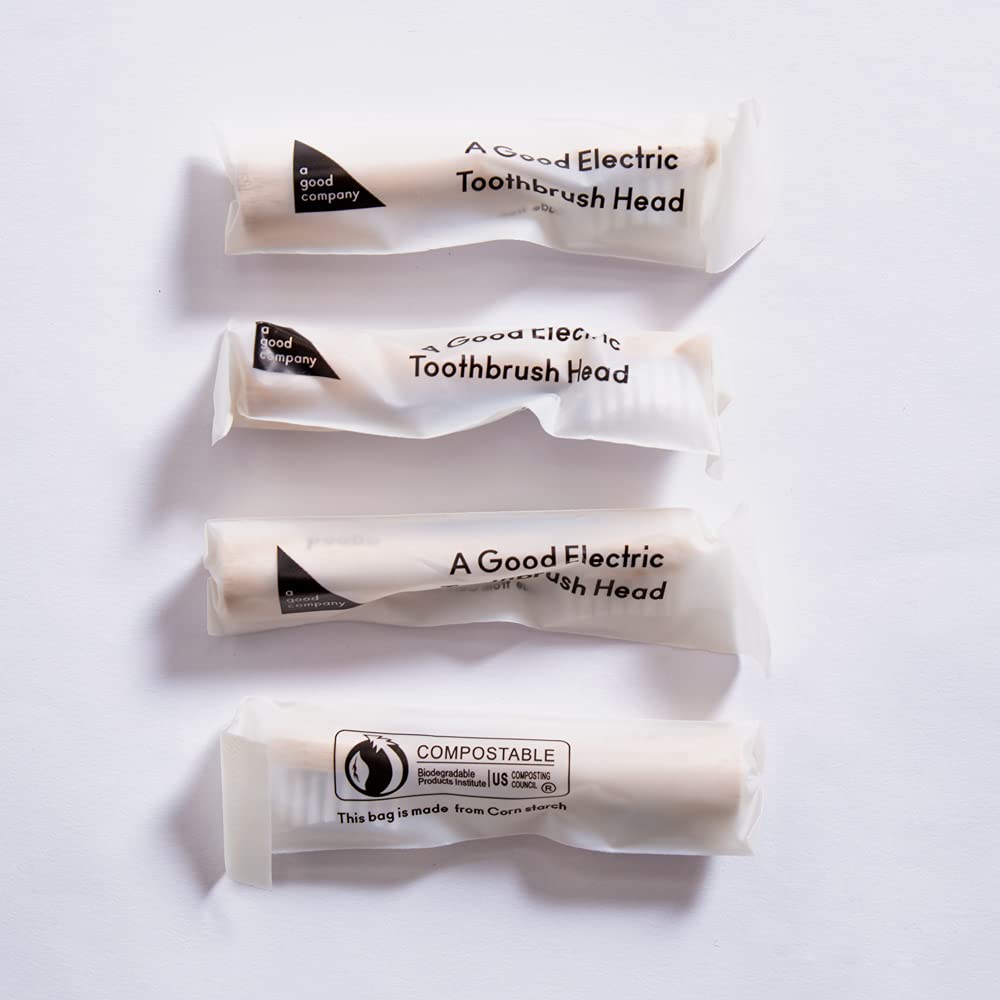 Agood Sustainable Bamboo 4-Pack Replacement Toothbrush Head for Oral-B
