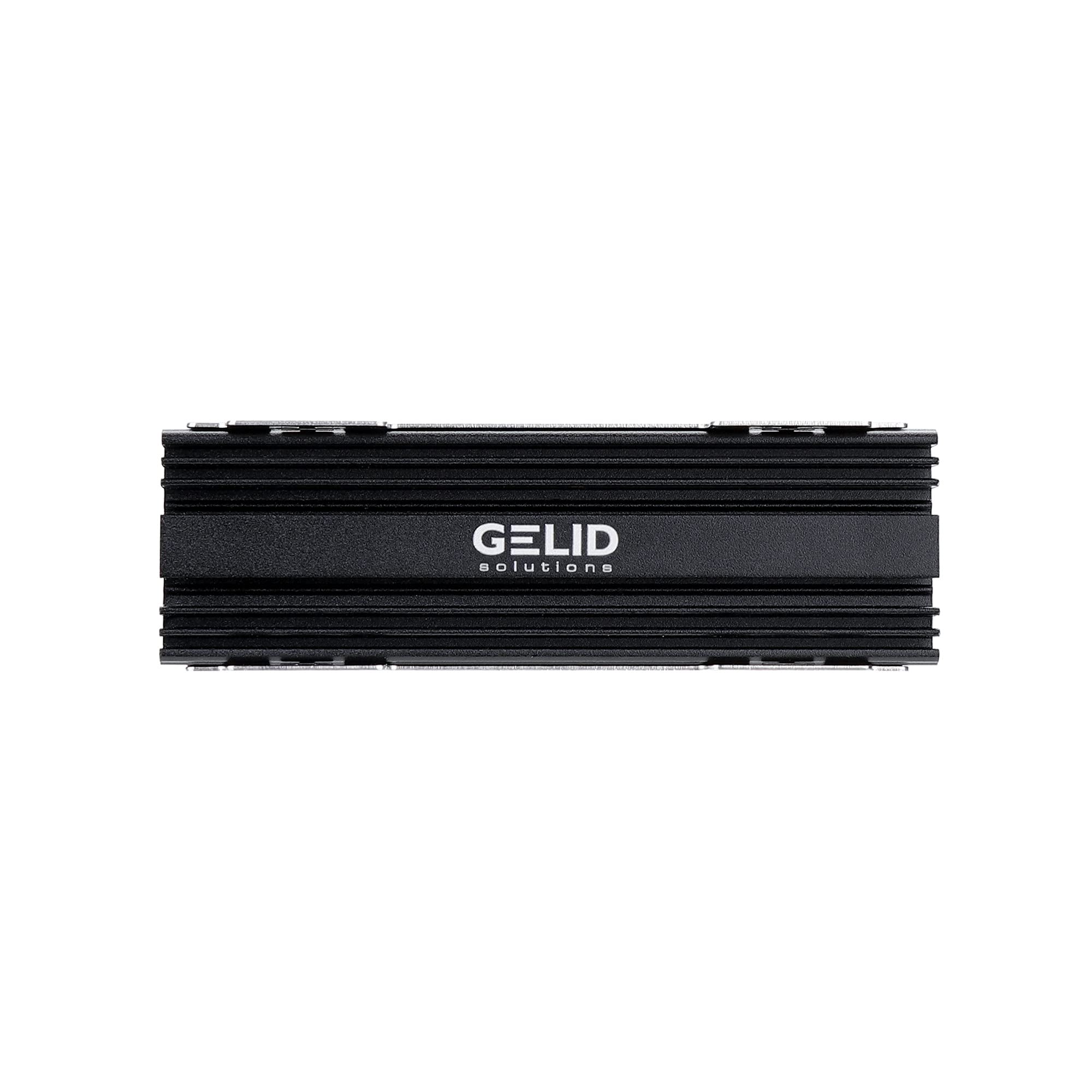 Gelid Solutions Icecap M.2–SSD Cooler with Thermal Throttling–M.2 2280 SSD Compatible–Aluminum Heatsink-Thermal Pad Included-72x23x10-Silver