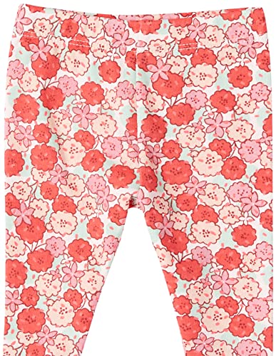 Amazon Essentials Baby Girls' Leggings, Pack of 5, Light Pink/Mint Green Berry/Pink/Floral/Stripe, 0-3 Months