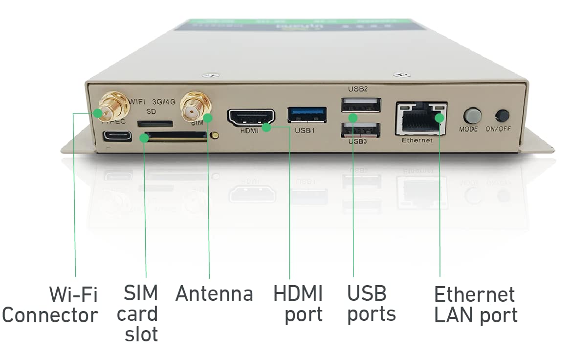 IoTInHand InBox710 High Performance Industrial Edge Computer, Industrial Computer Dual-core Cortex-A72, Quad-core Cortex-A53 and Mali T860 MP4 GPU 4K Ultra HD, Linux (Debian9)
