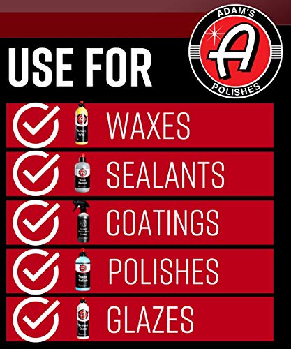 Adams Plush Microfiber Applicator Pad (2 Pack) β Microfiber Sponge Car Detailing Applicators | Use with Ceramic Coating for Cars, Car Wax, Paint Sealants, Compound, Polish, Glazes & More