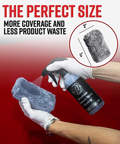 Adams Plush Microfiber Applicator Pad (2 Pack) β Microfiber Sponge Car Detailing Applicators | Use with Ceramic Coating for Cars, Car Wax, Paint Sealants, Compound, Polish, Glazes & More