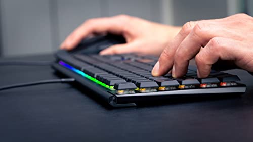 CHERRY MX 10.0N RGB, Flat Mechanical Gaming Keyboard, German Layout (QWERTZ), Wired, Original Switches MX Low Profile RGB Speed, Black