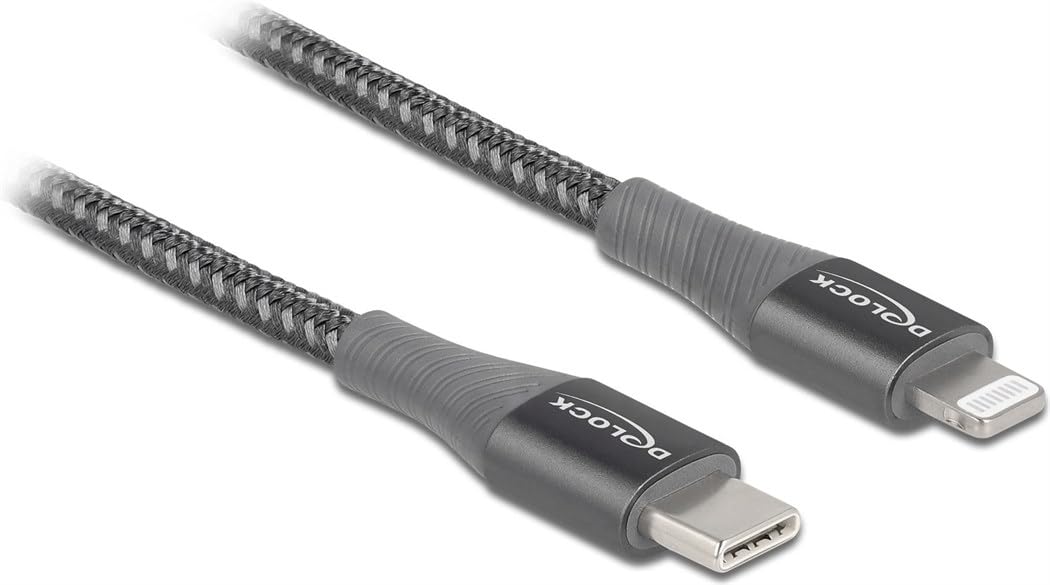 Cable Delock USB-C to Lightning 1m Grey