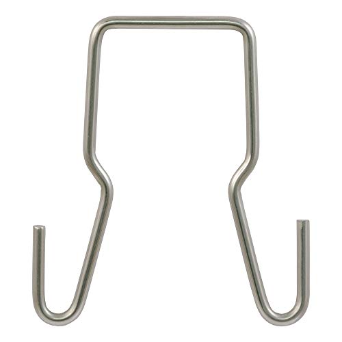 CURT 45807 Trailer Safety Chain Holder Bracket for 2-inch Shank, Clip-On Steel Hanger Hooks