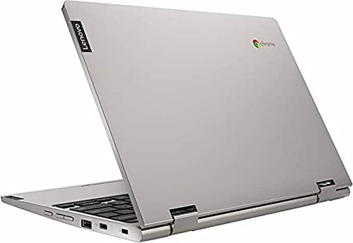Lenovo ChromeBook C340 11.6" HD (1366 x 768) 2-in-1 360° flip-and-fold Design Touchscreen Laptop, Intel Celeron N4000, 4GB RAM, 32GB eMMC, Webcam, Bluetooth, Chrome OS, EAT 64GB SD Card, Platinum Gray