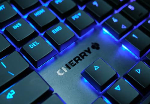 CHERRY MX 10.0N RGB, Flat Mechanical Gaming Keyboard, German Layout (QWERTZ), Wired, Original Switches MX Low Profile RGB Speed, Black