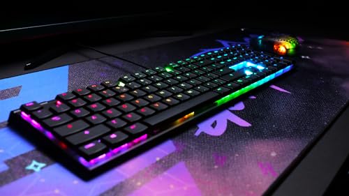 CHERRY MX 10.0N RGB, Flat Mechanical Gaming Keyboard, German Layout (QWERTZ), Wired, Original Switches MX Low Profile RGB Speed, Black