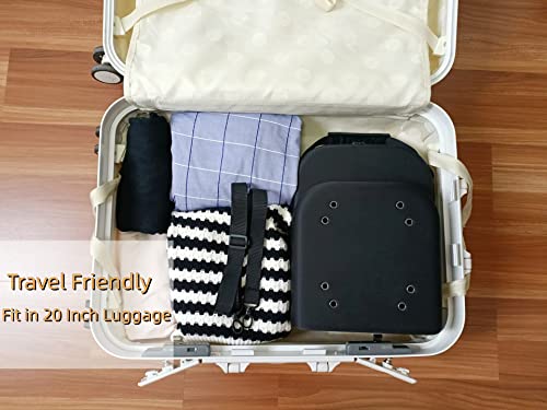 Hat Travel Case, Hat Storage for Baseball Caps, Hat Organizer Bag Box Storage for Baseball Cap, Caps Carrier Ball Hat Holder for 6 Caps, Travel Hat Display Carrier Bag Black