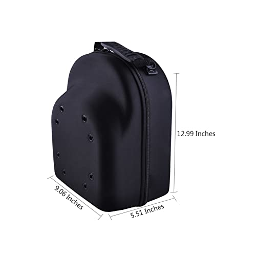 Hat Travel Case, Hat Storage for Baseball Caps, Hat Organizer Bag Box Storage for Baseball Cap, Caps Carrier Ball Hat Holder for 6 Caps, Travel Hat Display Carrier Bag Black