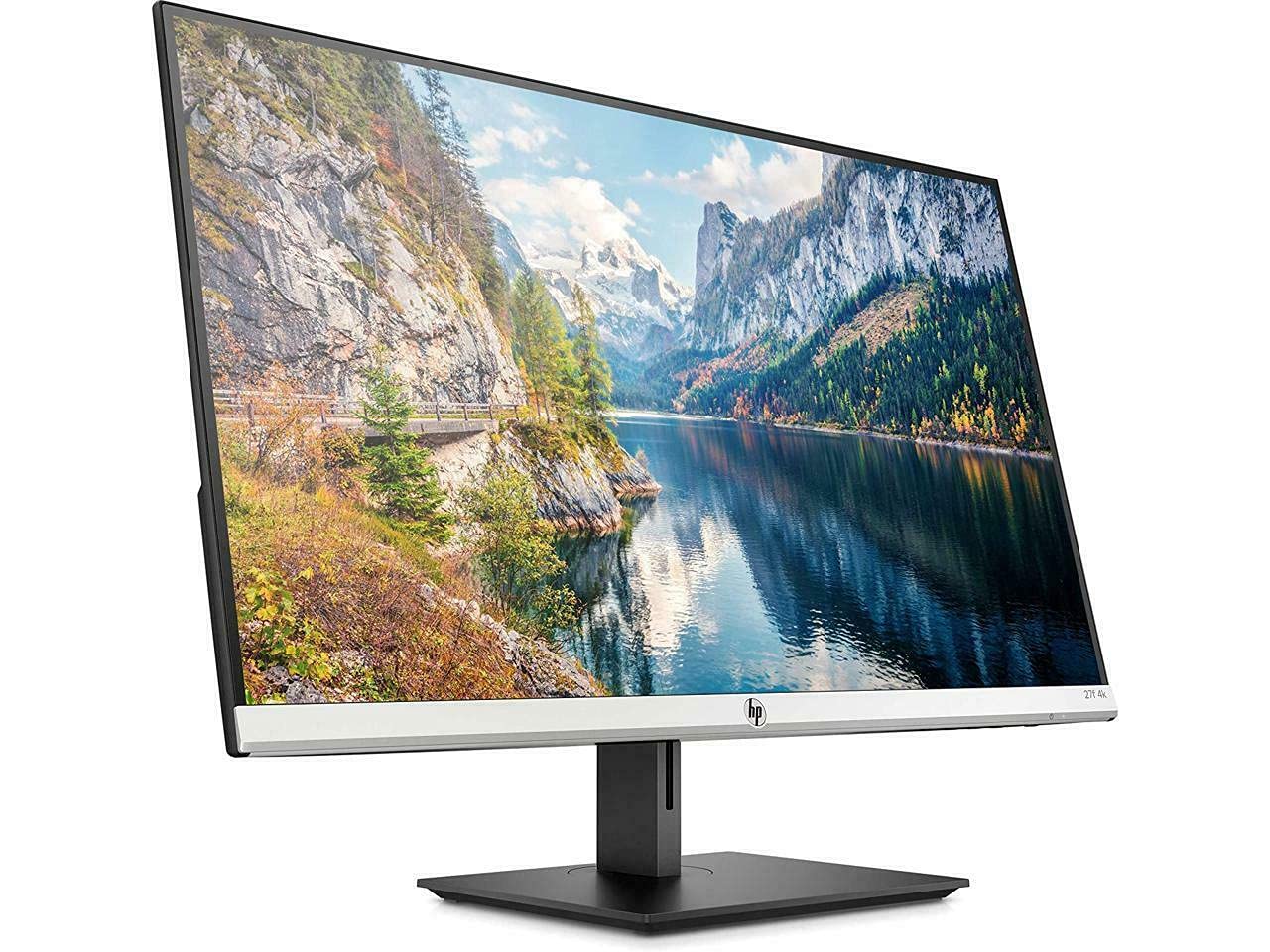 HP Newest Flagship 27" UHD 4K(3840 x 2160) 60Hz IPS LED Anti-Glare Monitor | AMD FreeSync | 5 ms Response Time | HDMI DisplayPort | 178° Height Adjustable | with High Speed HDMI Cable Bundle