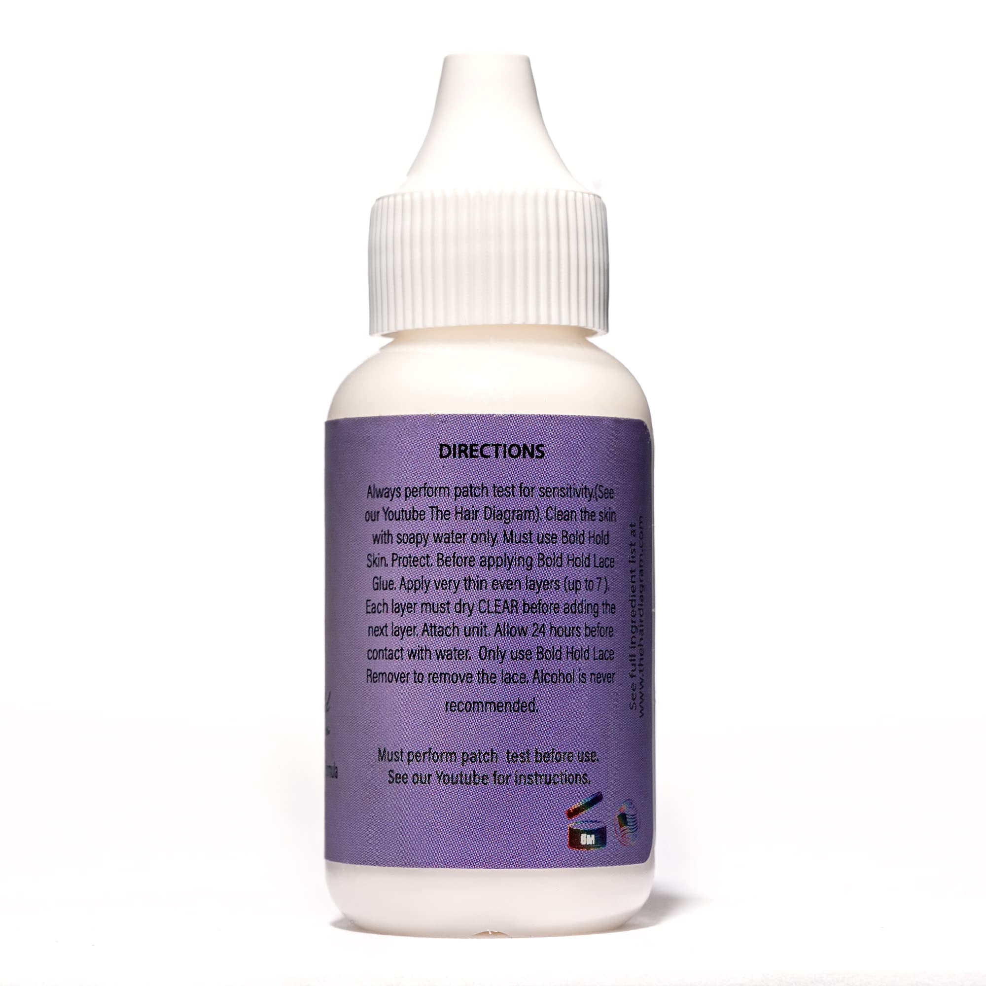 The Hair Diagram - Bold Hold - Active Burst - Alonzo Arnold Edition - Strong Hold Glue for Wigs and Hair Systems - Lemon Scent - Non Toxic - No Latex - 1.3oz