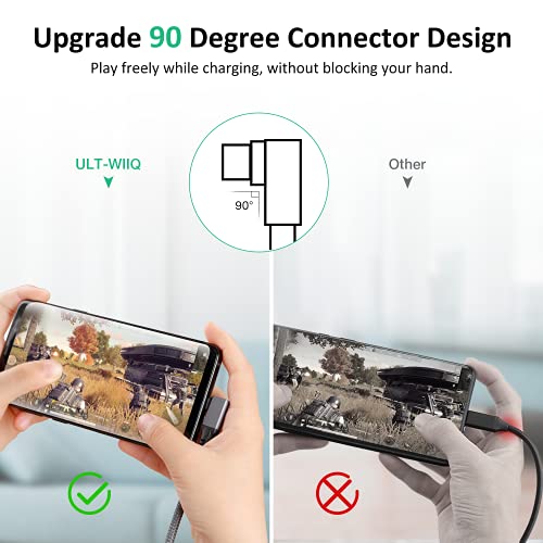 USB C 3.2 Gen2x2 Cable 100W, 20Gbps Updated 90 Degree Right Angle USB C to C 3.2 Cable, 4K@60Hz Video Cord with E-Marker for Thunderbolt 3/4, iPhone 15 Pro, iMac, MacBook, iPad Pro, Dell XPS (1.65 Ft)