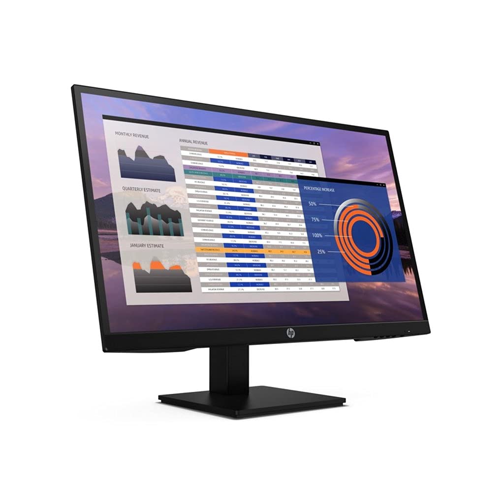 HP P27h 27-Inch G4 FHD (1920 x 1080) IPS Display Monitor 5ms 75hz Refresh Rate with DP HDMI VGA Inbuilt Speaker Low Blue Light Mode Vesa Mount Height Adjustable Mercury-Free Display