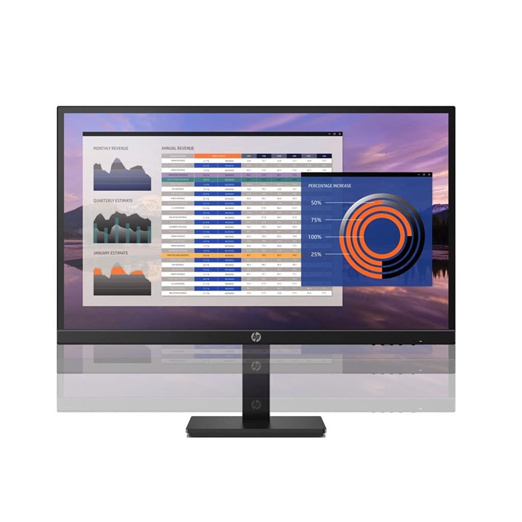 HP P27h 27-Inch G4 FHD (1920 x 1080) IPS Display Monitor 5ms 75hz Refresh Rate with DP HDMI VGA Inbuilt Speaker Low Blue Light Mode Vesa Mount Height Adjustable Mercury-Free Display