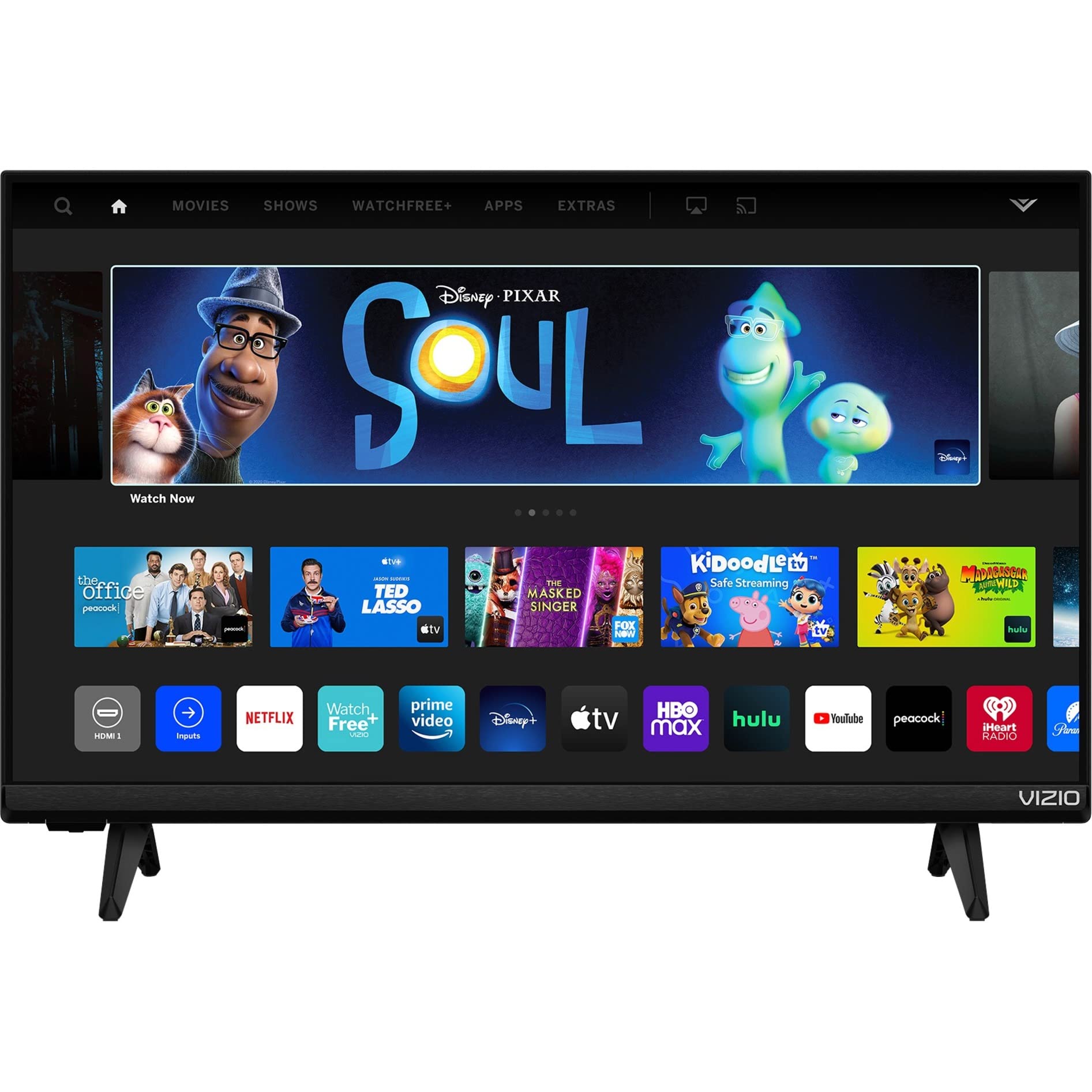 VIZIO 24-inch D-Series Full HD 1080p Smart TV with Apple AirPlay and Chromecast Built-in, Screen Mirroring for Second Screens, & 150+ Free Channels, D24f4-J01, 2021 Model Black 24 inches (Renewed)