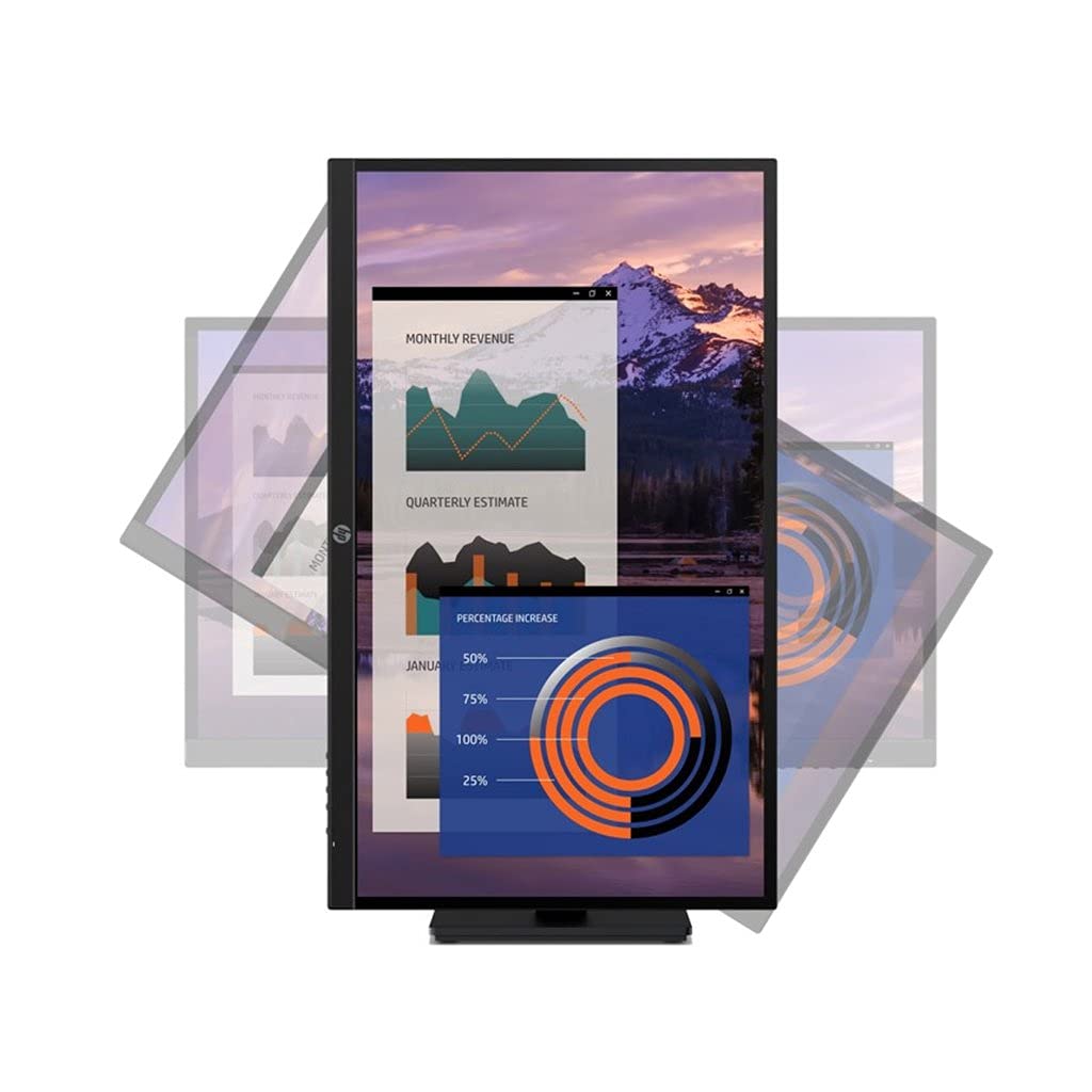 HP P27h 27-Inch G4 FHD (1920 x 1080) IPS Display Monitor 5ms 75hz Refresh Rate with DP HDMI VGA Inbuilt Speaker Low Blue Light Mode Vesa Mount Height Adjustable Mercury-Free Display