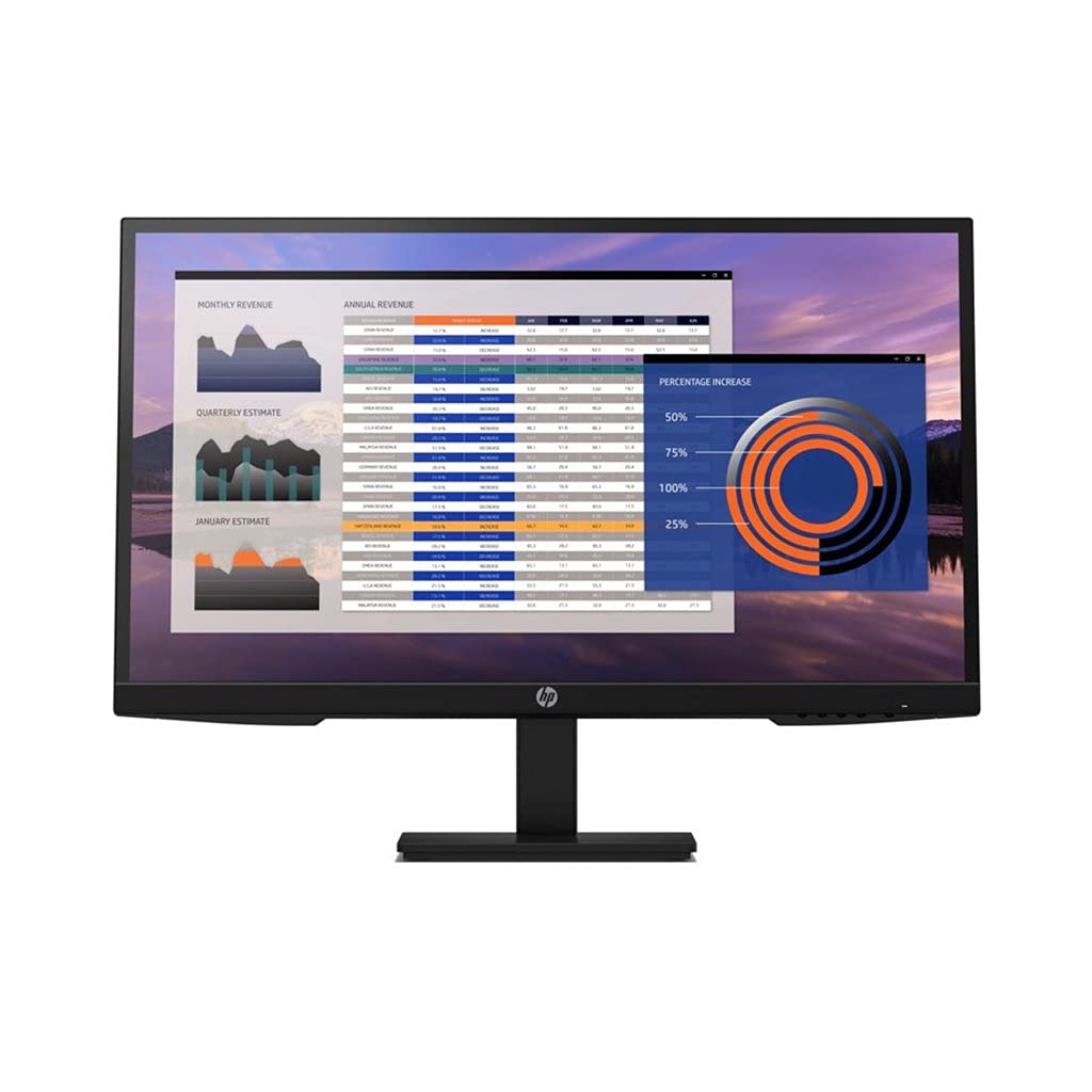 HP P27h 27-Inch G4 FHD (1920 x 1080) IPS Display Monitor 5ms 75hz Refresh Rate with DP HDMI VGA Inbuilt Speaker Low Blue Light Mode Vesa Mount Height Adjustable Mercury-Free Display