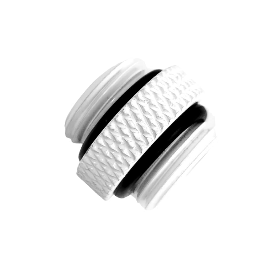 Dracaena.io 6 Pack G1/4" Thread, Male to Male Mini Extender Fitting with Tighten O-Ring, Brass Compression Fitting for PC, Premium Pipe Extension Fitting Adapter, White
