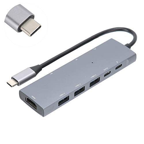 Tgoon 9 in 1 Adapter, Aluminum Alloy, ABS 4k 30hz 5-20V 3A (Maximum 60W) Hub Adapter