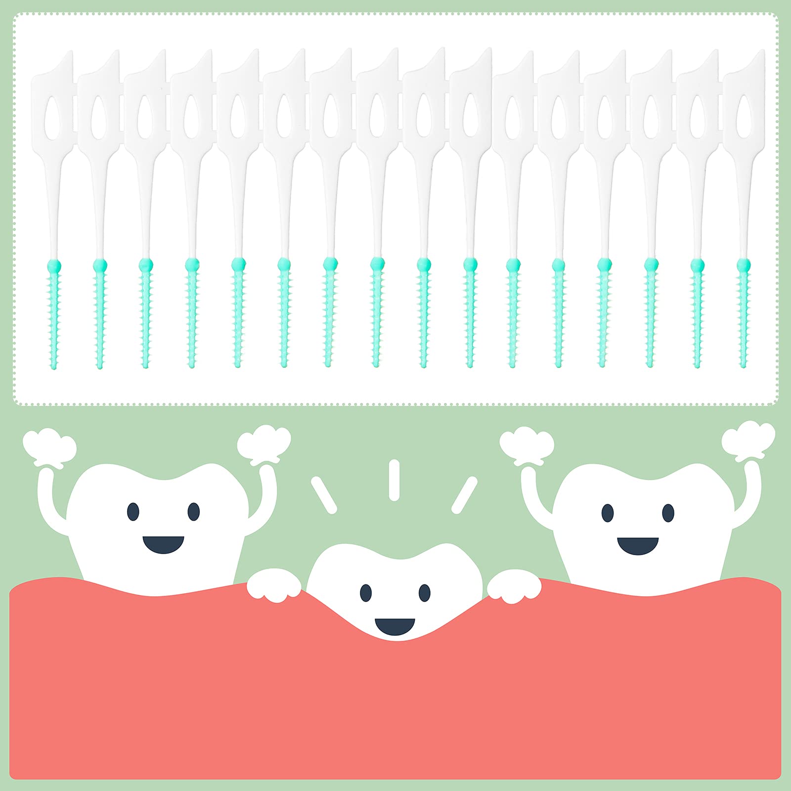 350 Pieces Braces Brush for Cleaner Interdental Brushes Kit Flosser for Braces Dental Braces Cleaner Braces Floss Picks Flossing Head Oral Dental Hygiene Flosser Tooth Cleaning(Basic Colors)