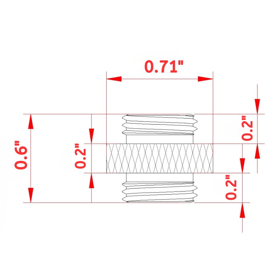 Dracaena.io 6 Pack G1/4" Thread, Male to Male Mini Extender Fitting with Tighten O-Ring, Brass Compression Fitting for PC, Premium Pipe Extension Fitting Adapter, White